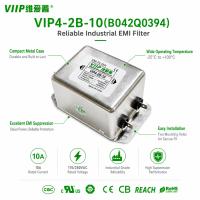 China VIIP B042Q0394 VIP4-2B-10 AC EMI Filter 10A 115-250VAC 35mm DIN Rail Two-stage LC Topology Anti-interference Power Line Filter for sale