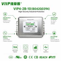 China VIIP B042Q0394 VIP4-2B-10 AC EMI Filter 10A 115-250VAC 35mm DIN Rail Two-stage LC Topology Anti-interference Power Line Filter for sale
