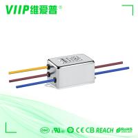 China Different Rated Current Single Phase EMI Filter with -40C- 85C Operating Temperature and Solder Pins for sale