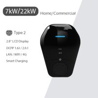 China 32A Wall Mount AC DC EV Charger with 2.8 LCD Touch Screen CE/UL/TUV Certified for sale