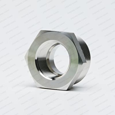 China 6000LB Stainless Steel Forged Pipe Fittings Hex Forged Stainless Hex Bushings PT Thread for sale