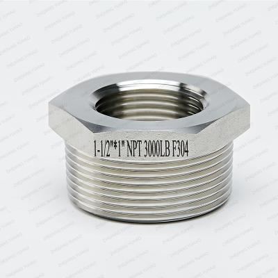 China SS Hexagonal Bushing Forged Fitting Hex Bushing Internal External Thread Joint for sale