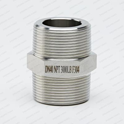 China High Pressure 316L Stainless Steel Socket Weld Fittings Industrial Female Hexagonal Nipple for sale
