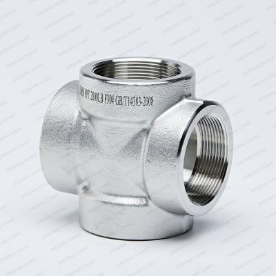 China New Energy Pipeline Stainless Steel Forged Pipe Fittings Equal Industrial Cross for sale