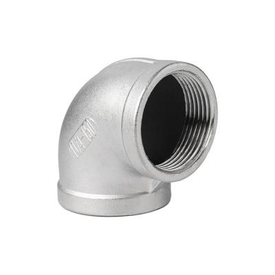 China Thread F304 F316 F316L Stainless Steel Screwed Fittings 90 Degree Npt Elbow for sale