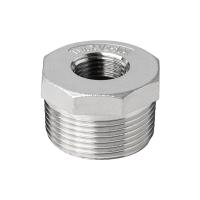China DN10 To DN50 Screwed Pipe Fittings BSPT NPT Threads Stainless Steel Hex Reducing Bushing for sale