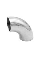 China Precise Polish Stainless Steel Sanitary Pipe Fittings Seamless 90 Degree Welded Elbow  ASME for sale
