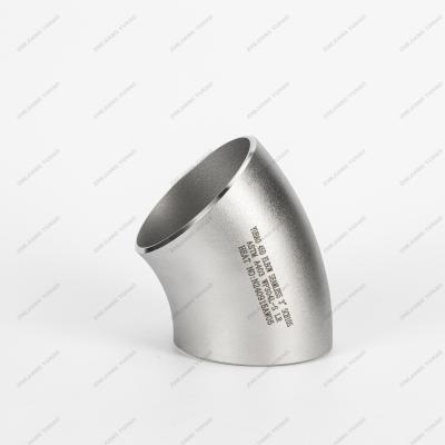China DN15 - DN600 Elbow Stainless Steel Pipe Fittings 304 316L 45 Degree Elbow for sale