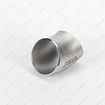 China SS 304  Stainless Steel Butt Welded Fittings ASTM A312 45 Degree Elbow for sale