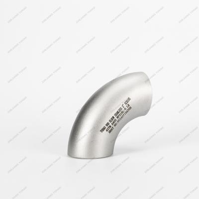 China Beveled Stainless Steel Butt Weld Elbow 90 Degree LR 316L Stainless Steel Pipe Fittings for sale