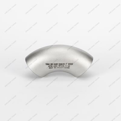 China ASTM Sand Rolling 316L Stainless Steel SS 90 Degree Elbow Butt Welding Pipe Fitttings for sale