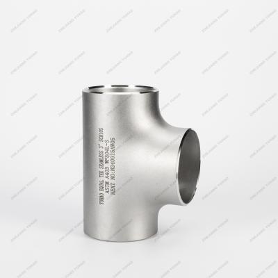 China A403 Stainless Steel Butt Welded Pipe Fittings SS Weldable Equal Tee for sale
