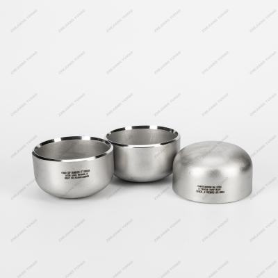 China Chemical Industry ASTM Stainless Steel A403 304L SS Welded Pipe Fittings Cap for sale