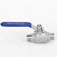 China Stainless Steel Double Male Thread Ball Valve 316/304 NPT BSP for sale