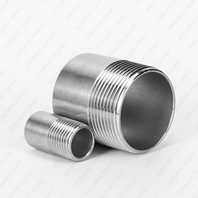 China Stainless Steel Welding Nipple NPT BSP BSPT Threaded Pipe Fitting for sale