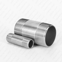 China Black, Electric Galvanized, Stainless Steel Barrel Nipple SS Double-End Union Screwed pipe fittings for sale