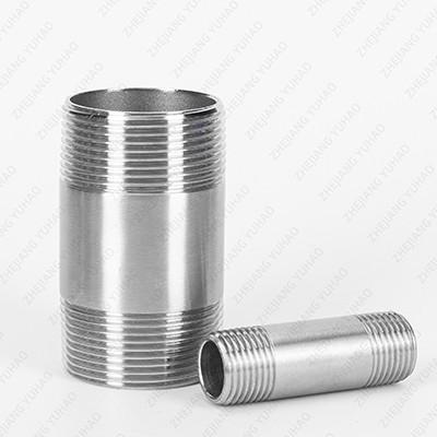 China Black, Electric Galvanized, Stainless Steel Barrel Nipple Union Type Male SS Double-End Pipe Nipples for sale