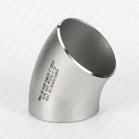 China Bright Brush Polish 45 Degree Elbow Stainless Steel Sand Rolling Butt Weld Pipe Fittings for sale