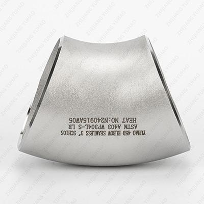 China DN5-DN900 SCH10-SCH150 Stainless Steel 45 Degree Elbow Butt Welding Pipe Fittings for sale
