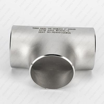 China ASME B16.9 WP316 WP316L Stainless Steel Equal Tee Butt Welding Pipe Fitting 1/2-4 Inch for sale