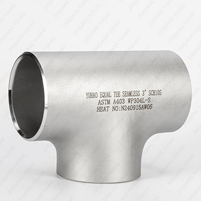 China WP316 WP316L Stainless Steel Equal Tee Butt Welding Pipe Fitting 1/2-24 Inch for sale