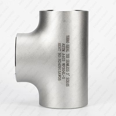 China ASME B16.9 WP316 WP316L Stainless Steel Equal Tee Butt Welding Pipe Fitting 6-12 Inch for sale
