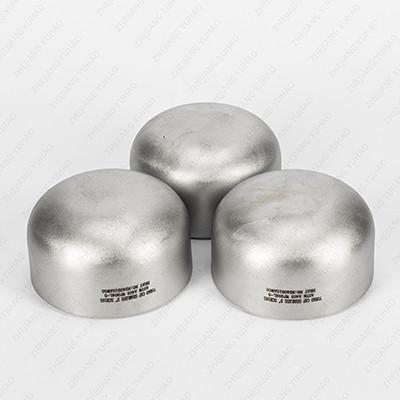 China SUS 304 316L Stainless Steel Butt Welded Pipe End Cap Beveled End Cap for sale