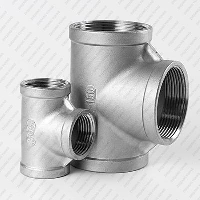 China Stainless Steel Female Thread Tee Fitting 316 304 Carbon for sale