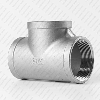 China Stainless Steel Female Thread Equal Tee BSP NPT Fittings for sale