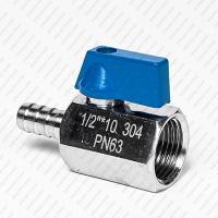 China Stainless Steel Mini Ball Valve Barbed x Female Thread BSPP/NPT for sale