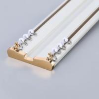 China aluminium double silent curtain rod and rails curtain rail rods for sale