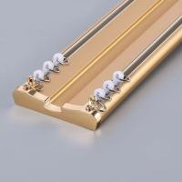 China aluminium double silent curtain rod and rails curtain rail rods for sale