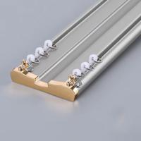 China aluminium double silent curtain rod and rails curtain rail rods for sale