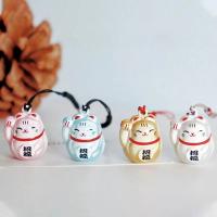 China Japan cartoon character bell Lucky Cat Metal bell keychain bell for sale