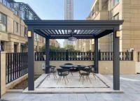 China Remote Control Electric automatic aluminum pergola with led light strip for sale