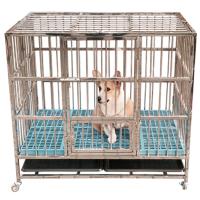 China high quality large foldable stainless steel dog cage for sale
