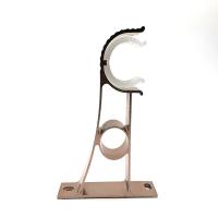 China Anodized extrusion decorative durable single aluminium curtain pipe pole brackets for sale