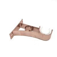 China Anodized extrusion decorative durable single aluminium curtain pipe pole brackets for sale
