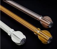 China Elegant Design Custom Length Double Curtain Rods Aluminum Alloy Curtain Metal Rod Poles for sale