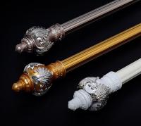China Elegant Design Custom Length Double Curtain Rods Aluminum Alloy Curtain Metal Rod Poles for sale