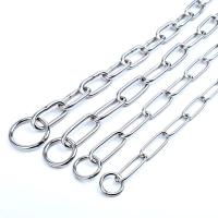 China Hot selling dog chain metal pulling rope bite-proof  stainless steel dog collar for sale