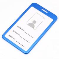 China costom color aluminum alloy id card holder metal name card holder for sale
