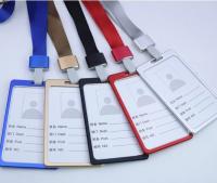China costom color aluminum alloy id card holder metal name card holder for sale