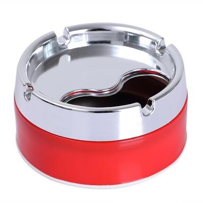 China Stainless steel desktop ashtray with cover and column Ashtray for sale