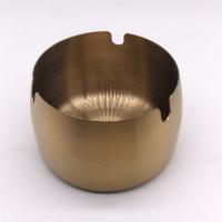 China Simple metal thickened stainless steel ashtray Hotel bar ktv Office circular ashtray for sale
