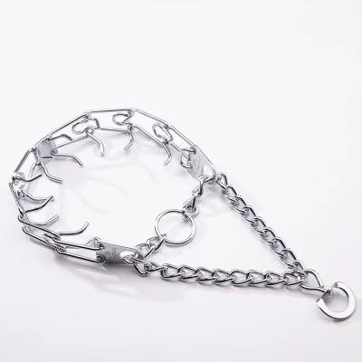 China modern style stainless steel dog collar chain pet training chain dog collar for sale