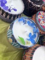 China Silk Screen Printing Tinplate Candle Holder Container Customized for Any Festival for sale