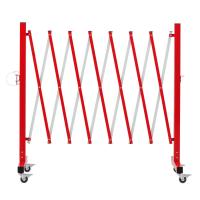 China Metal Type Iron Retractable Fence for Movable Safety Guardrail Isolation in Red Color for sale