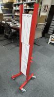 China Metal Type Iron Retractable Fence for Movable Safety Guardrail Isolation in Red Color for sale