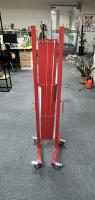 China Metal Type Iron Retractable Fence for Movable Safety Guardrail Isolation in Red Color for sale